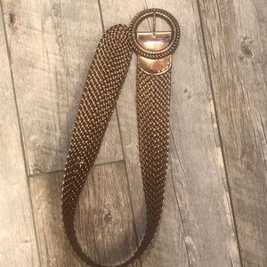 Accessories | Bronze Woven Belt | Poshmark
